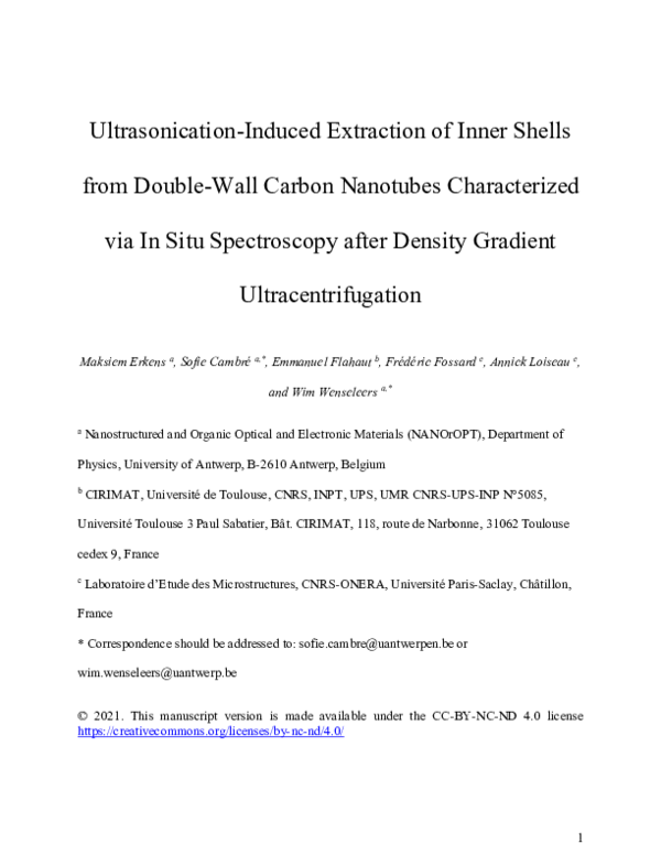 (PDF) Ultrasonication-induced extraction of inner shells from double ...