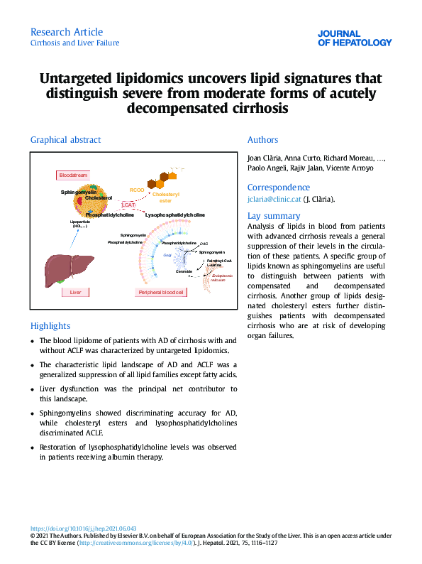 (PDF) Untargeted lipidomics uncovers lipid signatures that distinguish ...