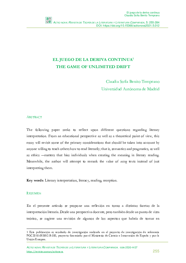 (PDF) El juego de la deriva continua