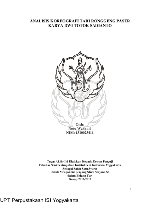 (PDF) Analisis Koreografi Tari Ronggeng Paser Karya Dwi Totok Sadianto