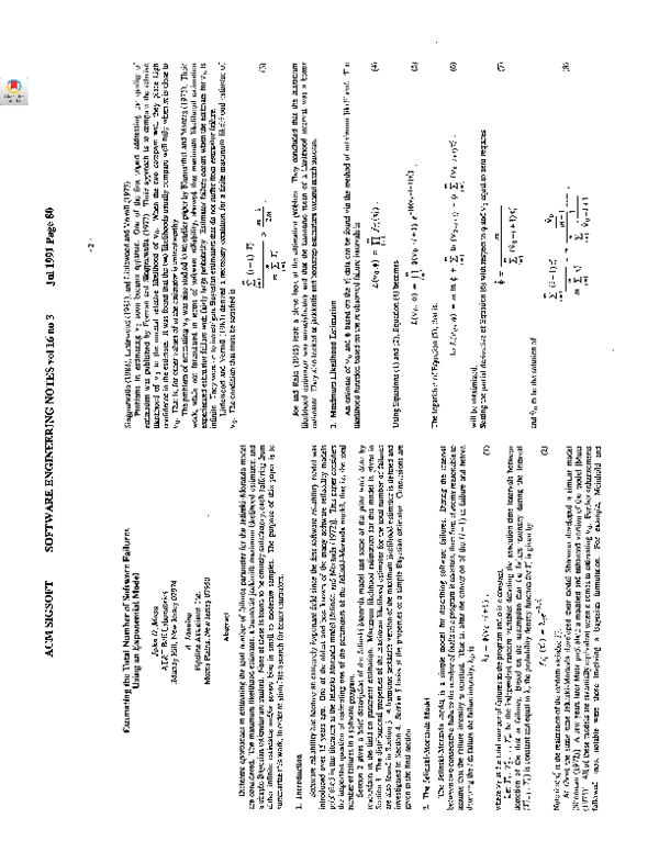 (PDF) Estimating the total number of software failures using an exponential model