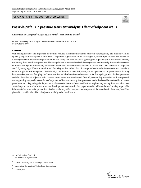 (PDF) Application of the Pressure-Derivative Function in the Pressure ...