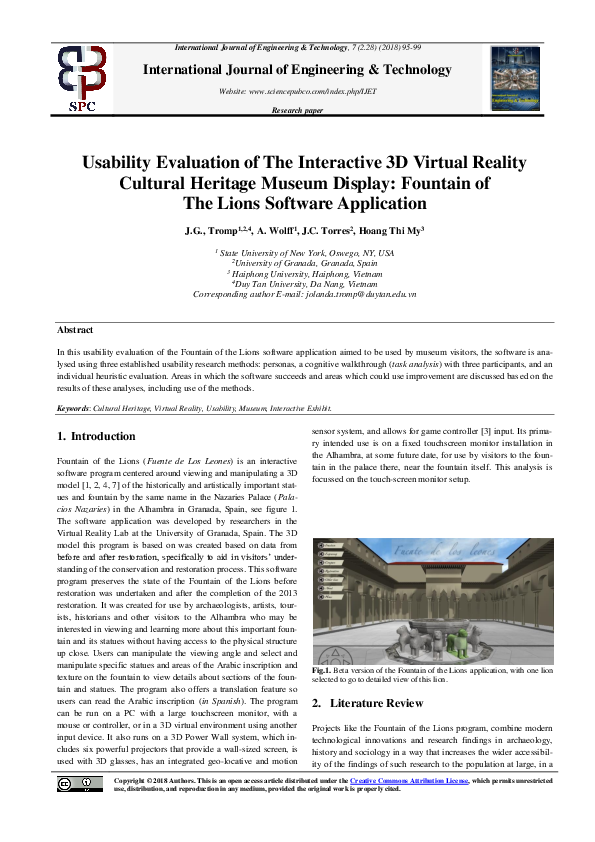 (PDF) Usability Evaluation of The Interactive 3D Virtual Reality ...