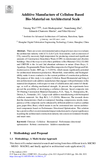 (PDF) Additive Manufacture of Cellulose Based Bio-Material on ...