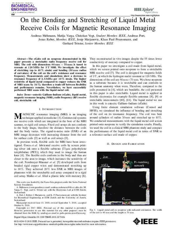(PDF) On the Bending and Stretching of Liquid Metal Receive Coils for ...