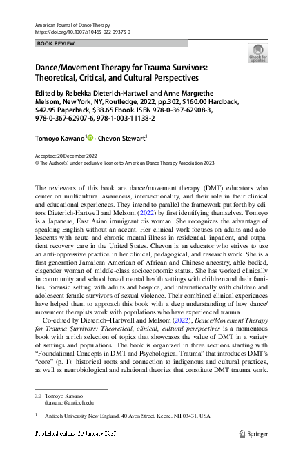 (PDF) Dance/Movement Therapy for Trauma Survivors: Theoretical ...