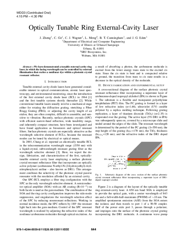 (PDF) Optically tunable ring external-cavity laser