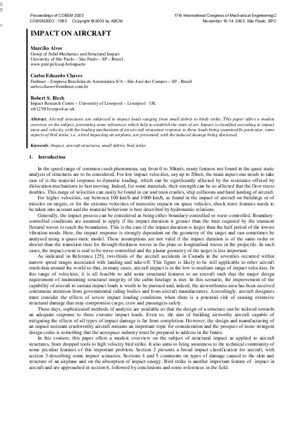 (PDF) Impact on Aircraft