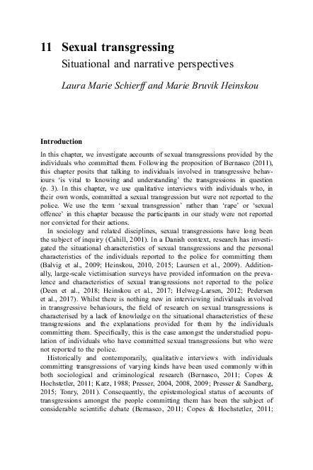 (PDF) Sexual transgressing