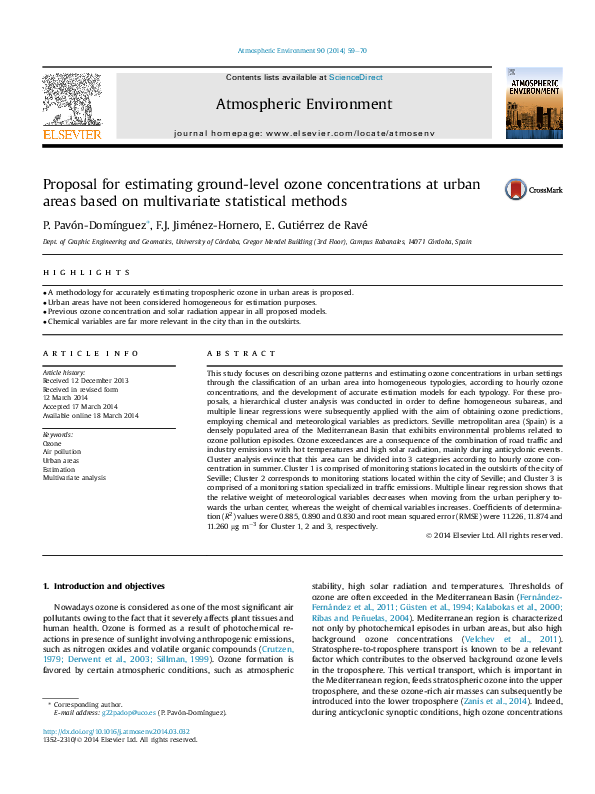 (PDF) Proposal for estimating ground-level ozone concentrations at ...
