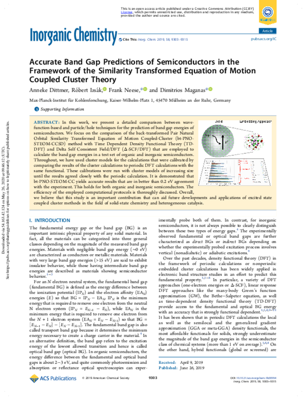 (PDF) Accurate Band Gap Predictions of Semiconductors in the Framework ...