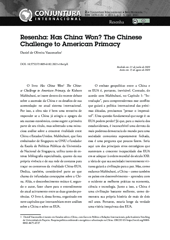 (PDF) Has China Won?
