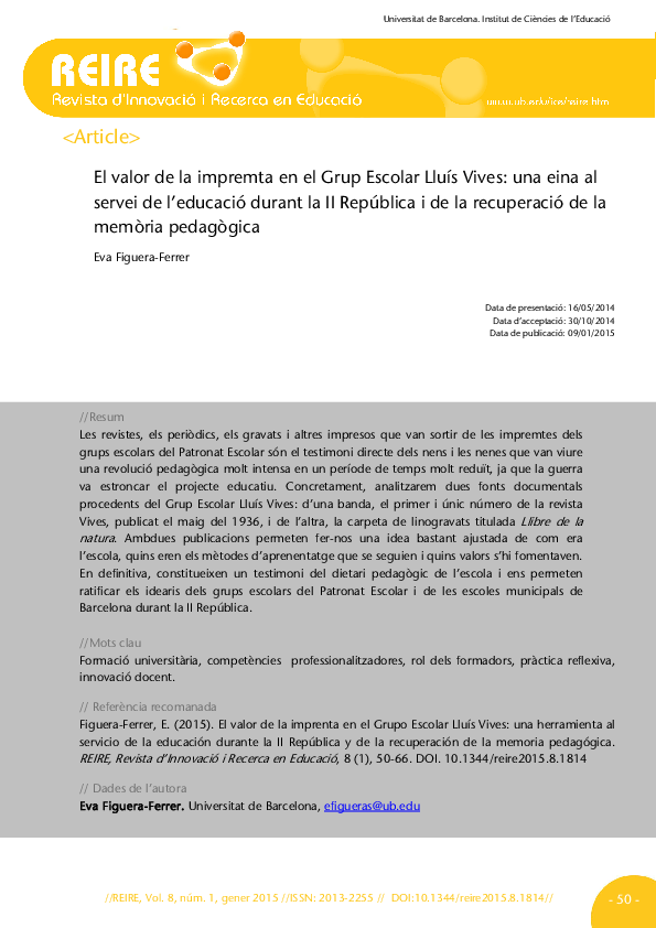 (PDF) El valor de la imprenta en el Grupo Escolar Llu s Vives: una ...