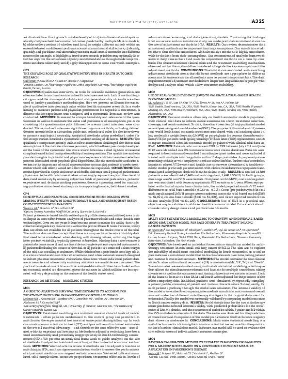 (PDF) The Growing Role of Qualitative Interviews in Health Outcomes ...