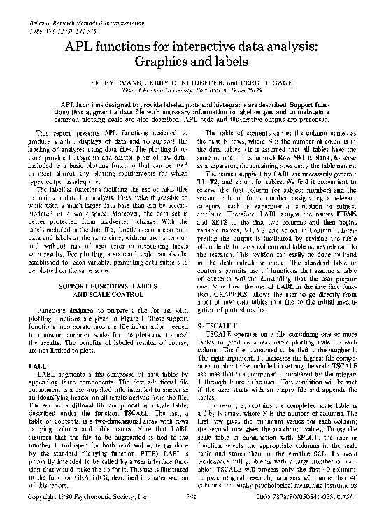 (PDF) APL functions for interactive data analysis: Graphics and labels