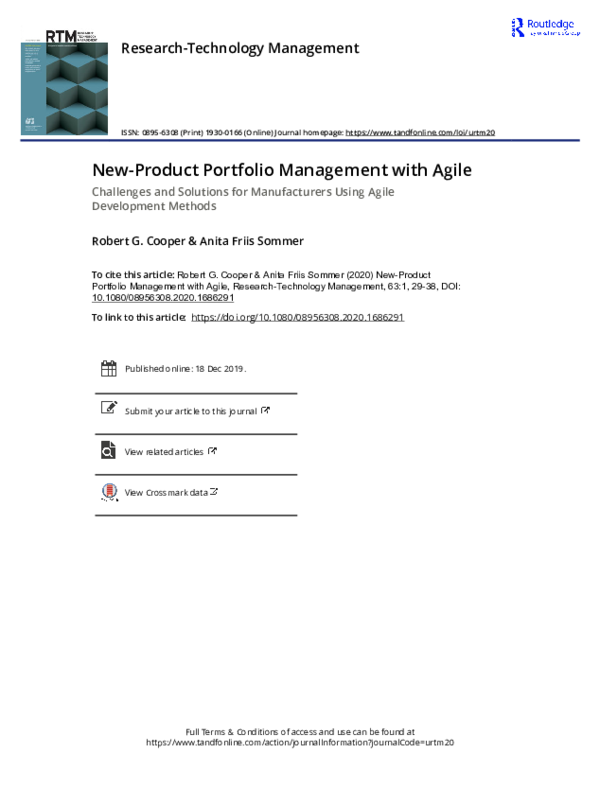 (PDF) New-Product Portfolio Management with Agile
