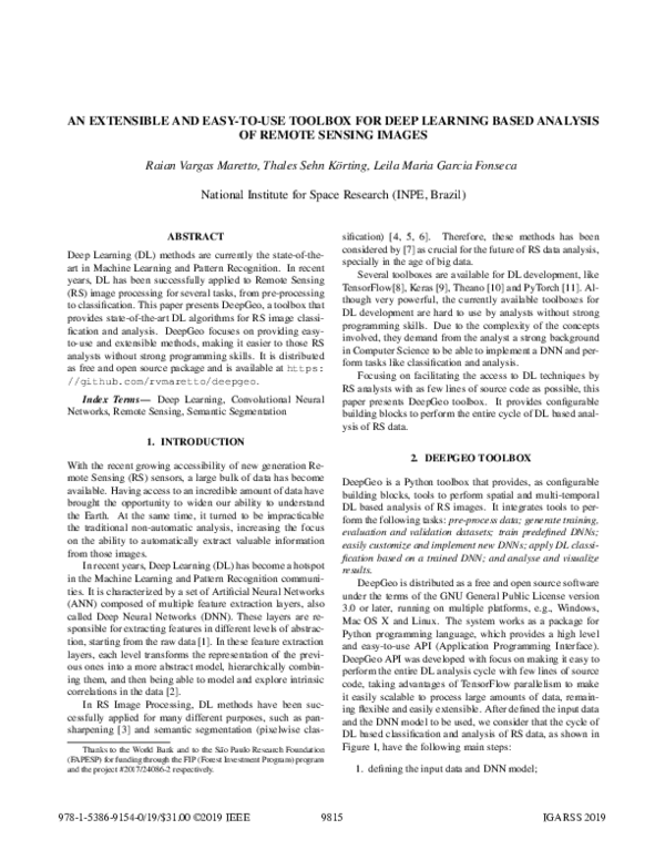 (PDF) An Extensible and Easy-to-use Toolbox for Deep Learning Based ...