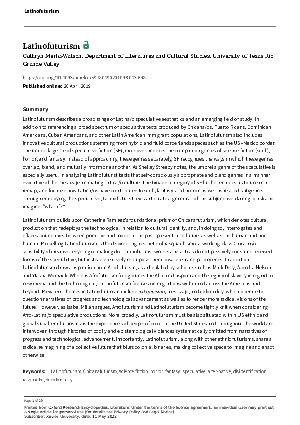 (PDF) Latinofuturism
