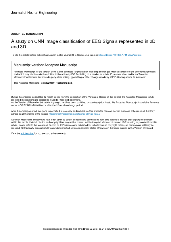 (PDF) A study on CNN image classification of EEG signals represented in ...