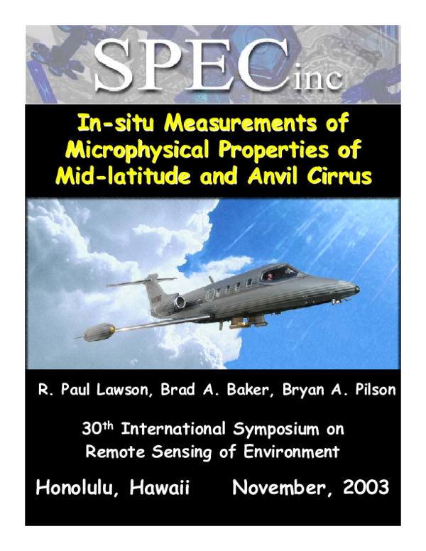 (PDF) In Situ Measurements of Microphysical Properties of Mid-latitude ...