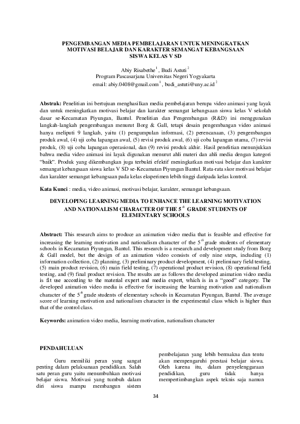(PDF) Pengembangan Media Pembelajaran Untuk Meningkatkan Motivasi Belajar Dan Karakter Semangat ...