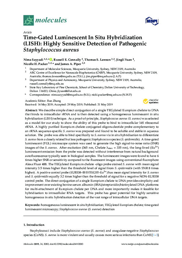 (PDF) Time-Gated Luminescent In Situ Hybridization (LISH): Highly Sensitive Detection of ...