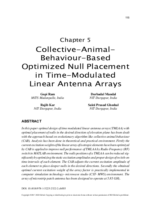 (PDF) Collective-Animal-Behaviour-Based Optimized Null Placement in ...
