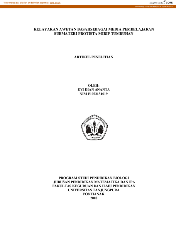 (PDF) Kelayakan Awetan Basahsebagai Media Pembelajaran Submateri ...