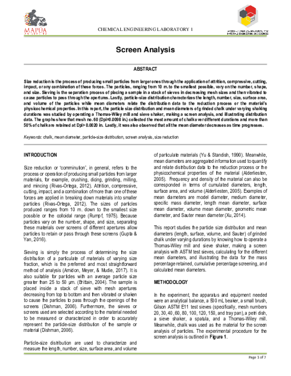 (PDF) Screen Analysis