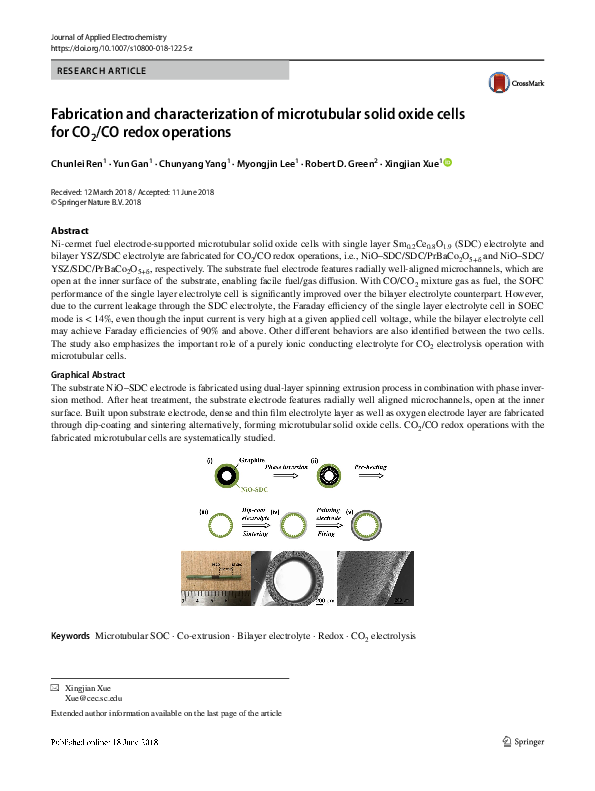 (PDF) Fabrication and Characterization of Microtubular SOFCs with ...