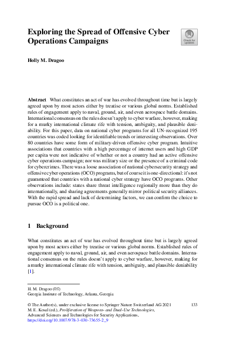(PDF) Exploring the Spread of Offensive Cyber Operations Campaigns