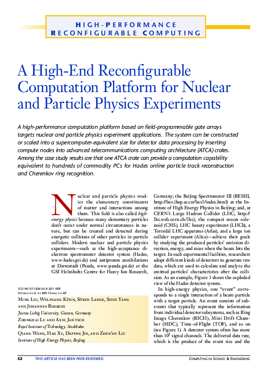 (PDF) Reconfigurable FPGA Platform for Physics Experiments