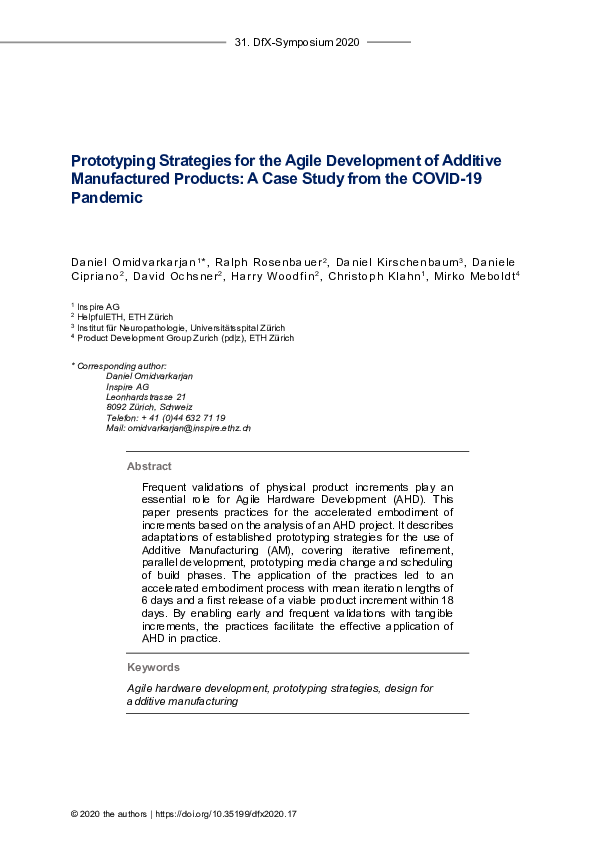 (PDF) Prototyping Strategies for the Agile Development of Additive ...