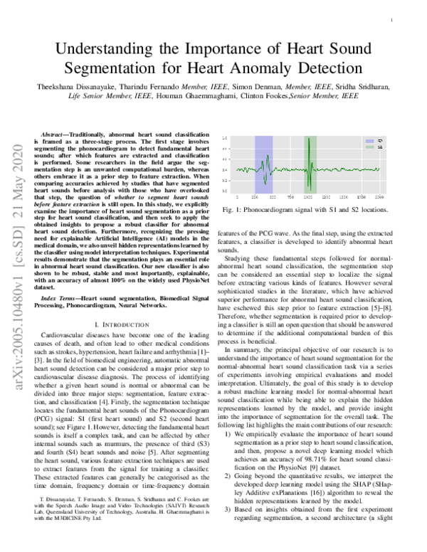 (PDF) Understanding the Importance of Heart Sound Segmentation for Heart Anomaly Detection