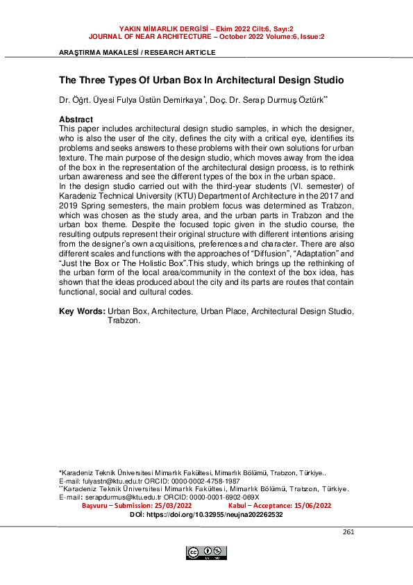 (PDF) The Three Types Of Urban Box In Architectural Design Studio