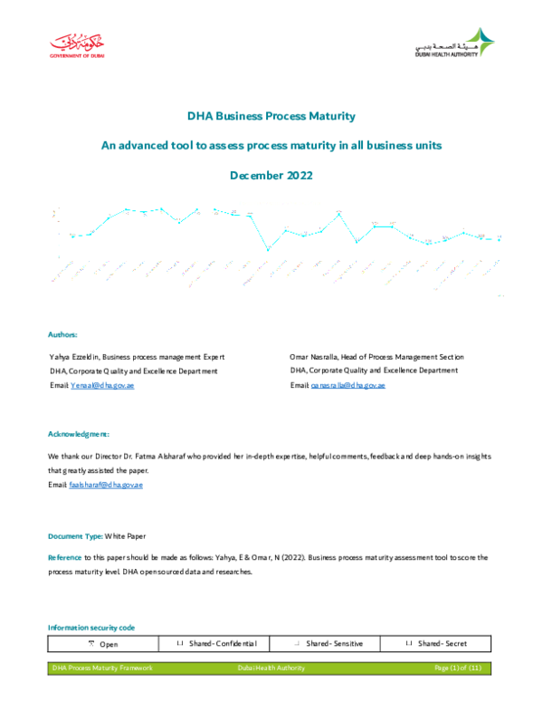 (PDF) DHA Business Process Maturity Framework