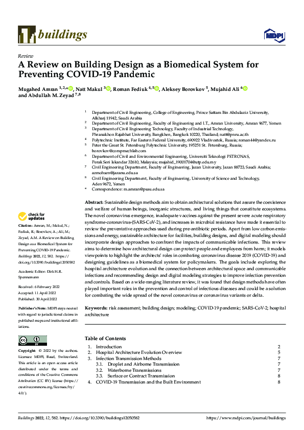 (PDF) A Review on Building Design as a Biomedical System for Preventing ...