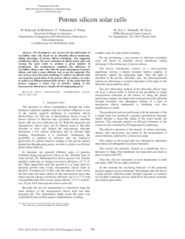 (PDF) Porous silicon solar cells
