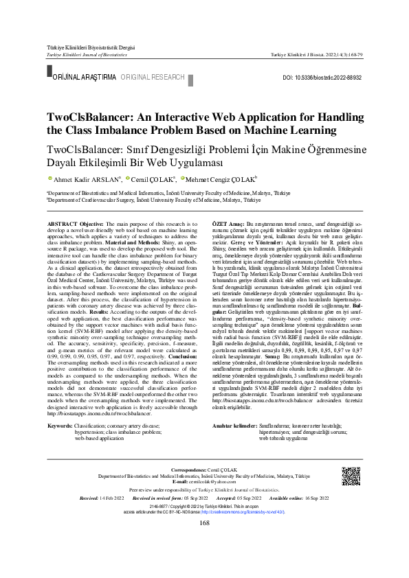 (PDF) TwoClsBalancer: An Interactive Web Application for Handling the Class Imbalance Problem ...