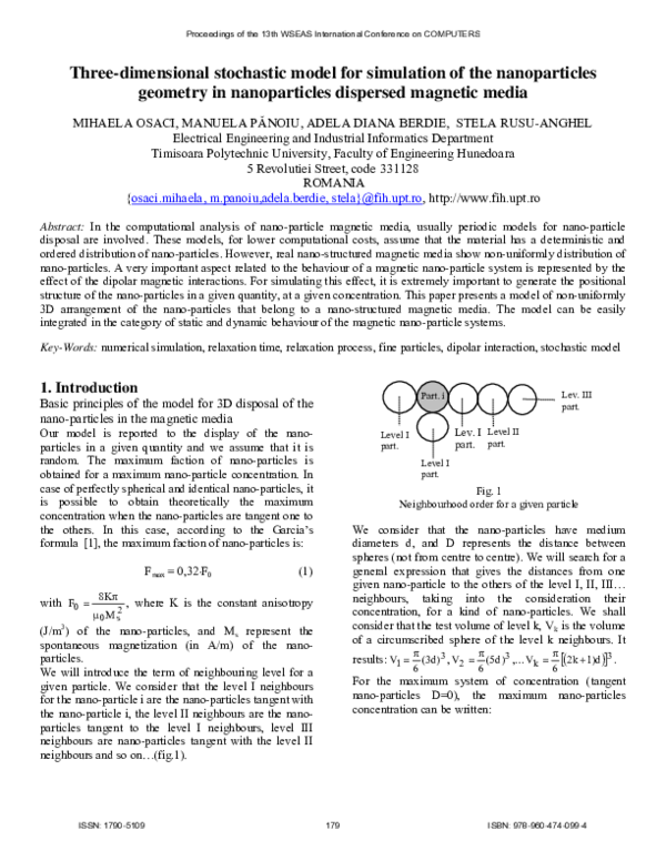 (PDF) Three-dimensional stochastic model for simulation of the nanoparticles geometry in ...