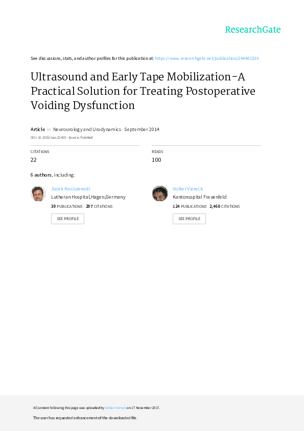 (PDF) Ultrasound and early tape mobilization-A practical solution for ...