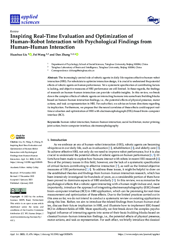 (PDF) Inspiring Real-Time Evaluation and Optimization of Human–Robot Interaction with ...