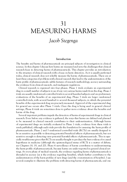 (PDF) Measuring Harms | Jacob Stegenga - Academia.edu