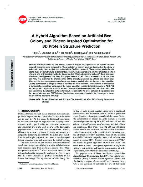 (PDF) A Hybrid Algorithm Based on Artificial Bee Colony and Pigeon Inspired Optimization for 3D ...