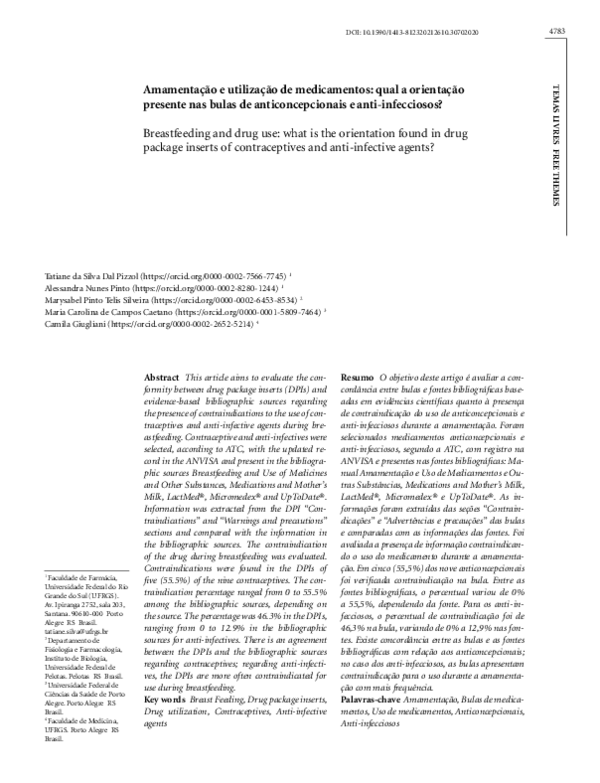 (PDF) Amamentação e utilização de medicamentos: qual a orientação ...