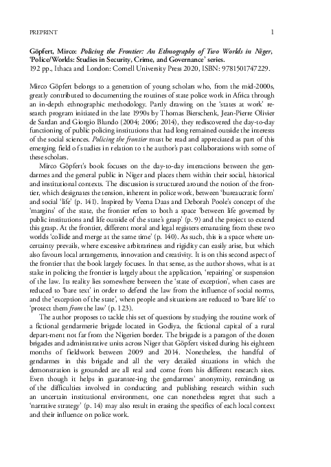 (PDF) Recension Gopfert Preprint