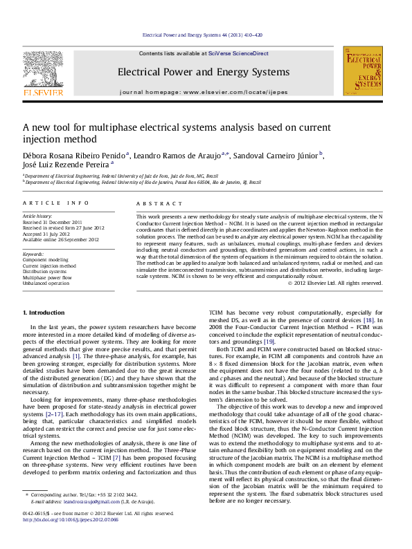 (PDF) A new tool for multiphase electrical systems analysis based on ...