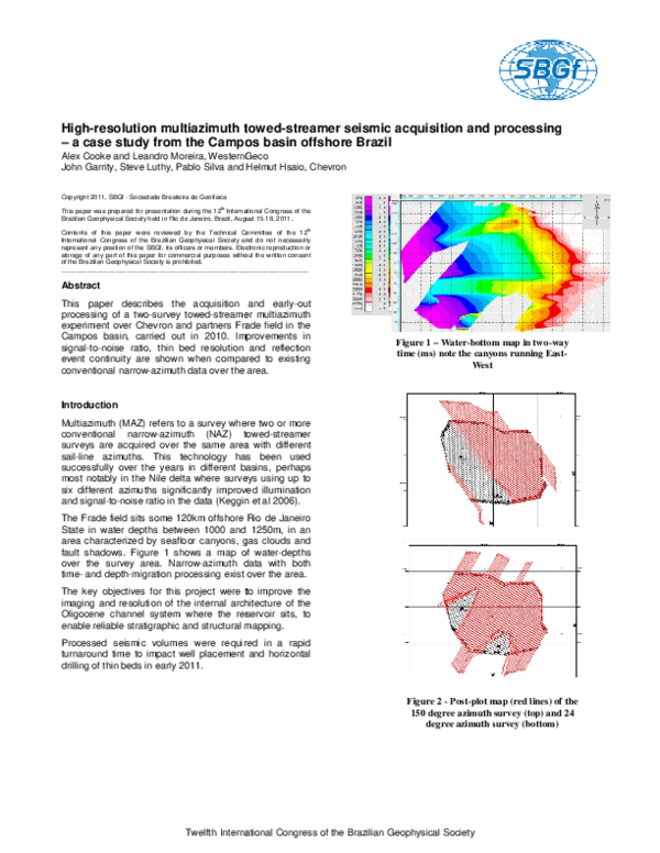 (PDF) High-resolution multiazimuth towed-streamer seismic acquisition ...
