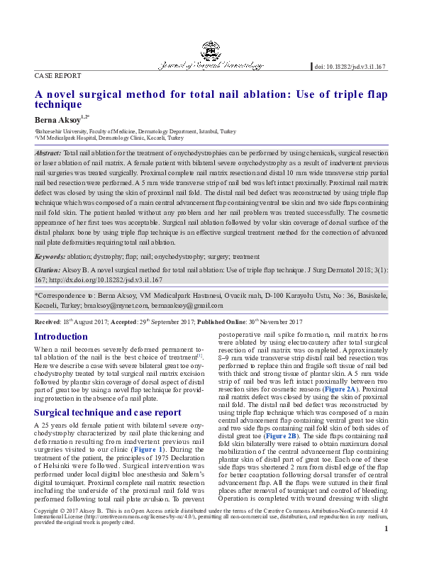 (PDF) A novel surgical method for total nail ablation: Use of triple ...