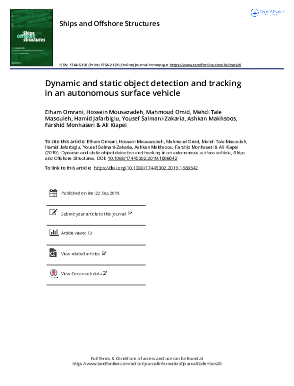 Pdf Dynamic And Static Object Detection And Tracking In An Autonomous 4188
